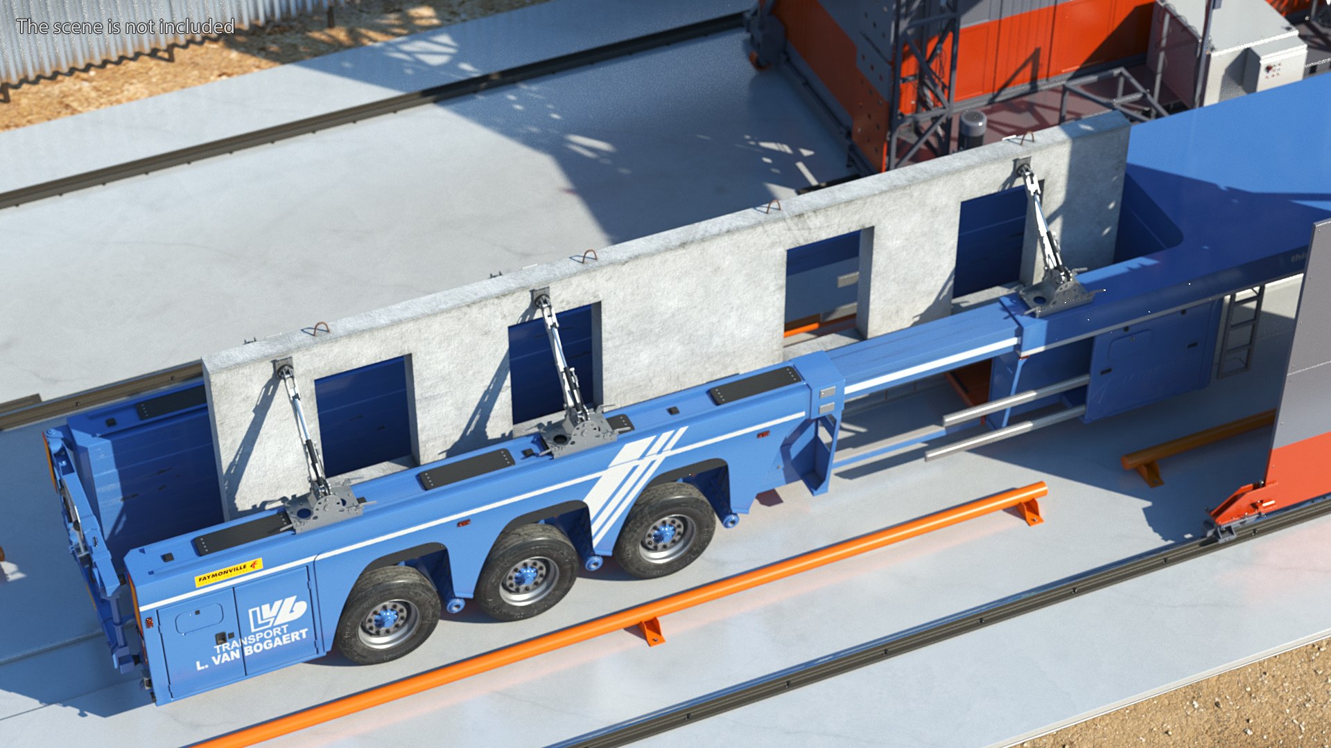 Faymonville Prefamax Inloader Semi Trailer with Concrete Panel 3D ...