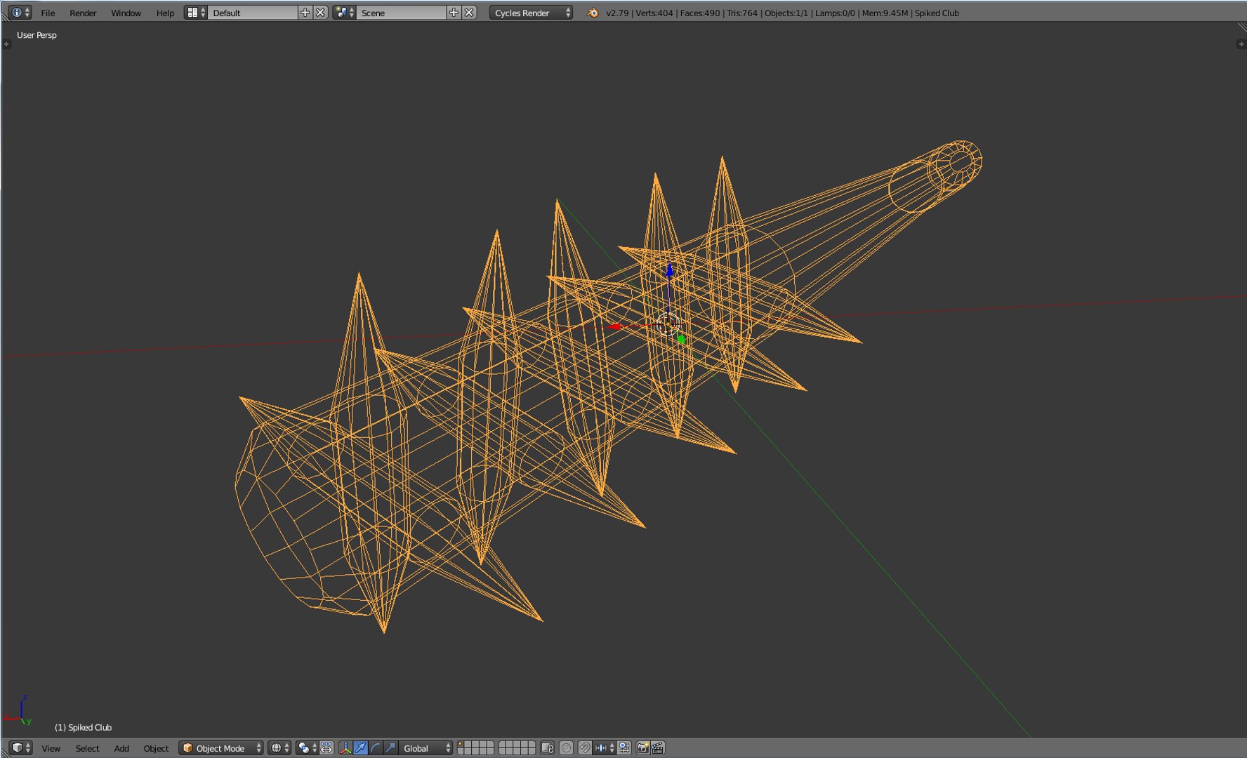 3D Spiked Club - TurboSquid 1264157