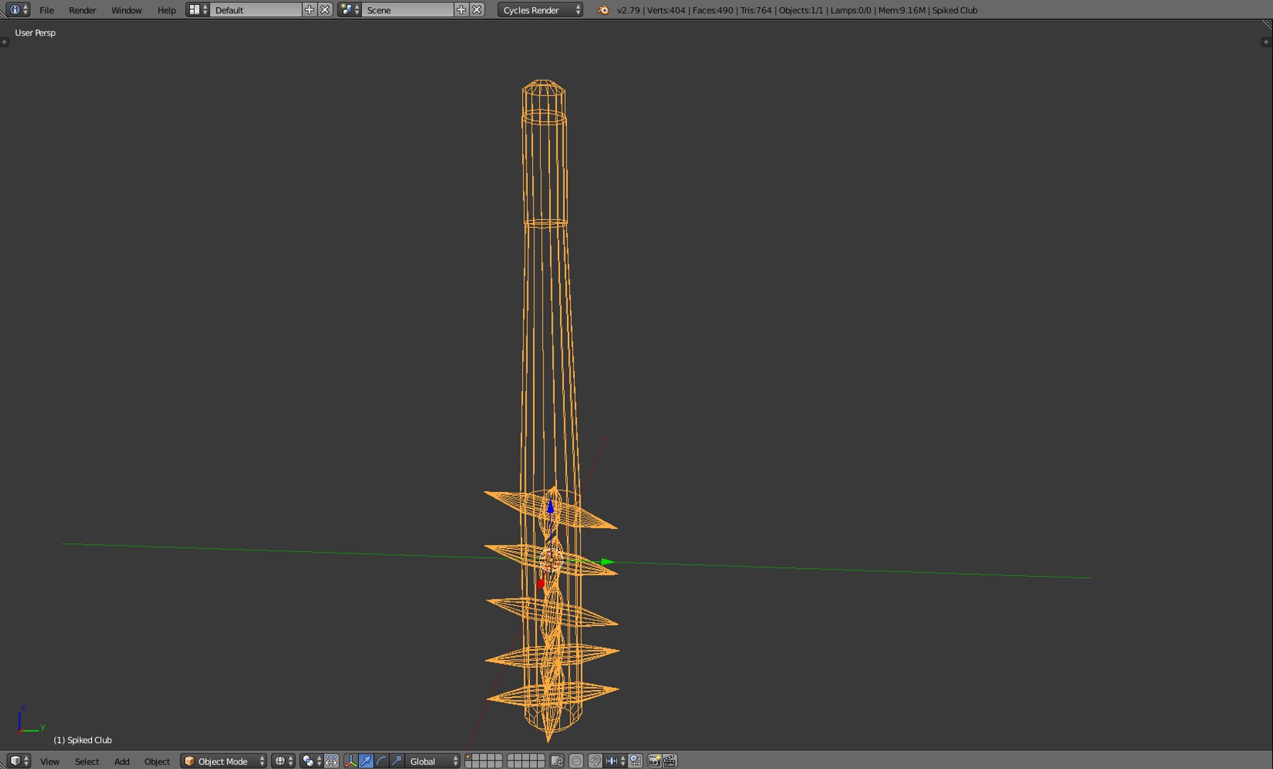 3D Spiked Club - TurboSquid 1264157