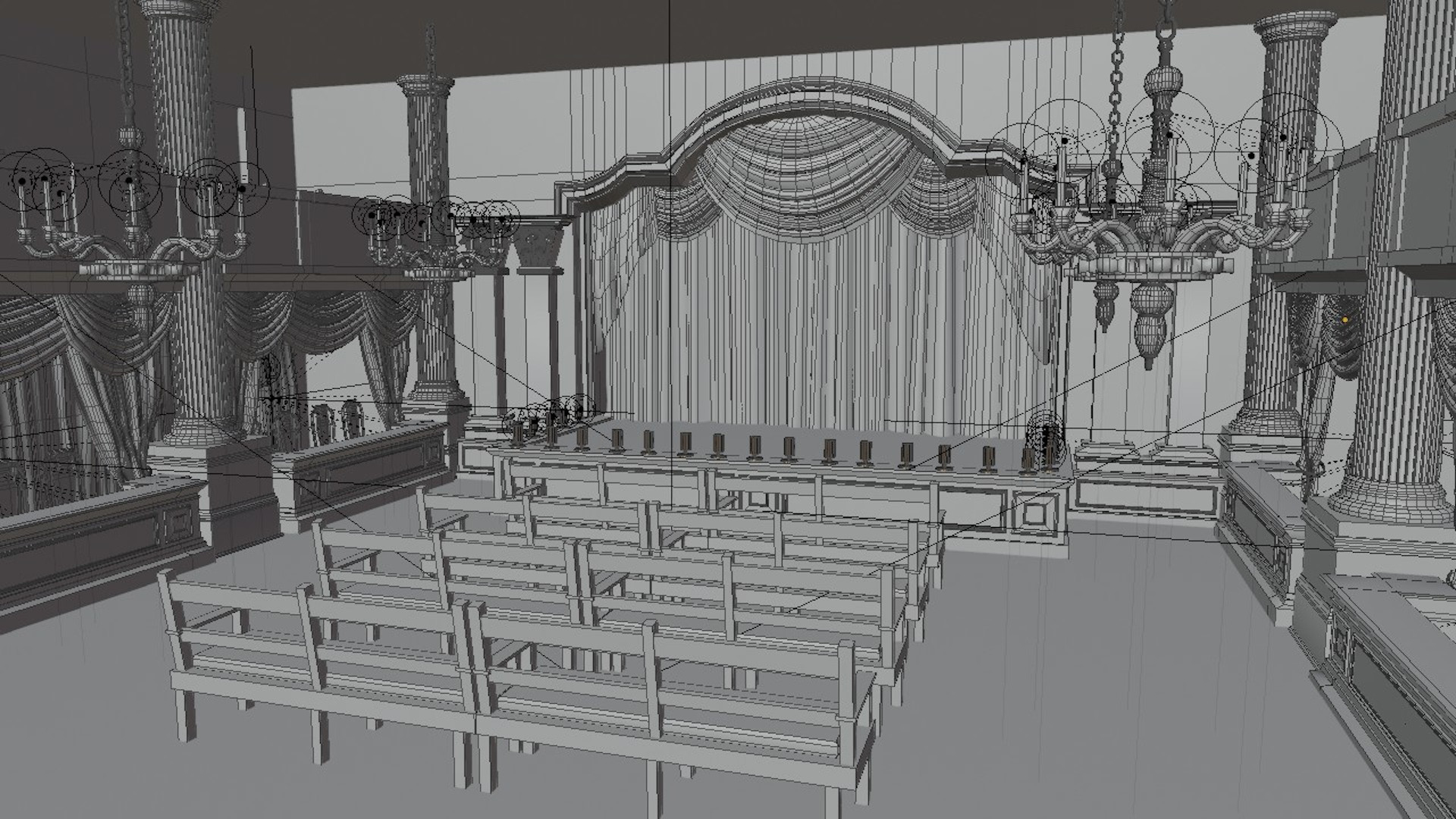 Theater stage 3D model - TurboSquid 1674200