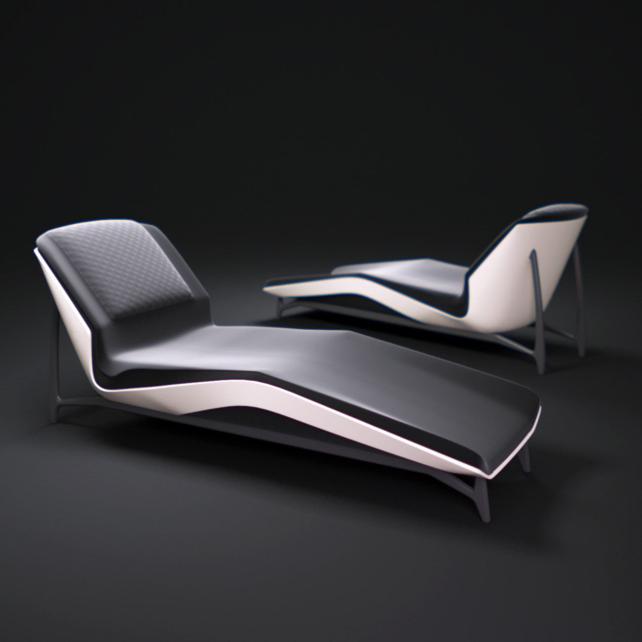 3d model benz-style-lounge-chair