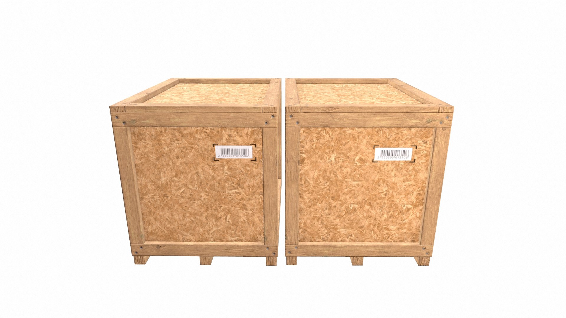 3D Wooden Box Model - TurboSquid 2337109