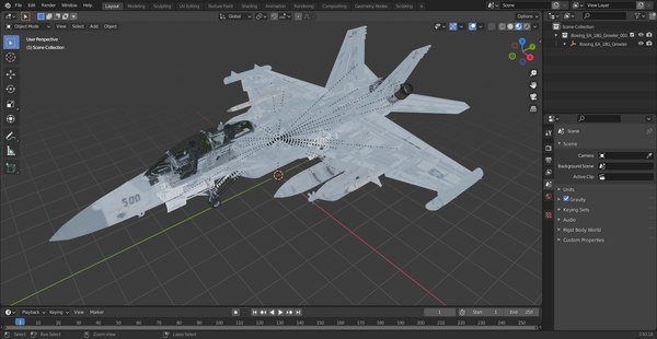 modelo 3d Boeing EA-18G Gruñidor - TurboSquid 2149906