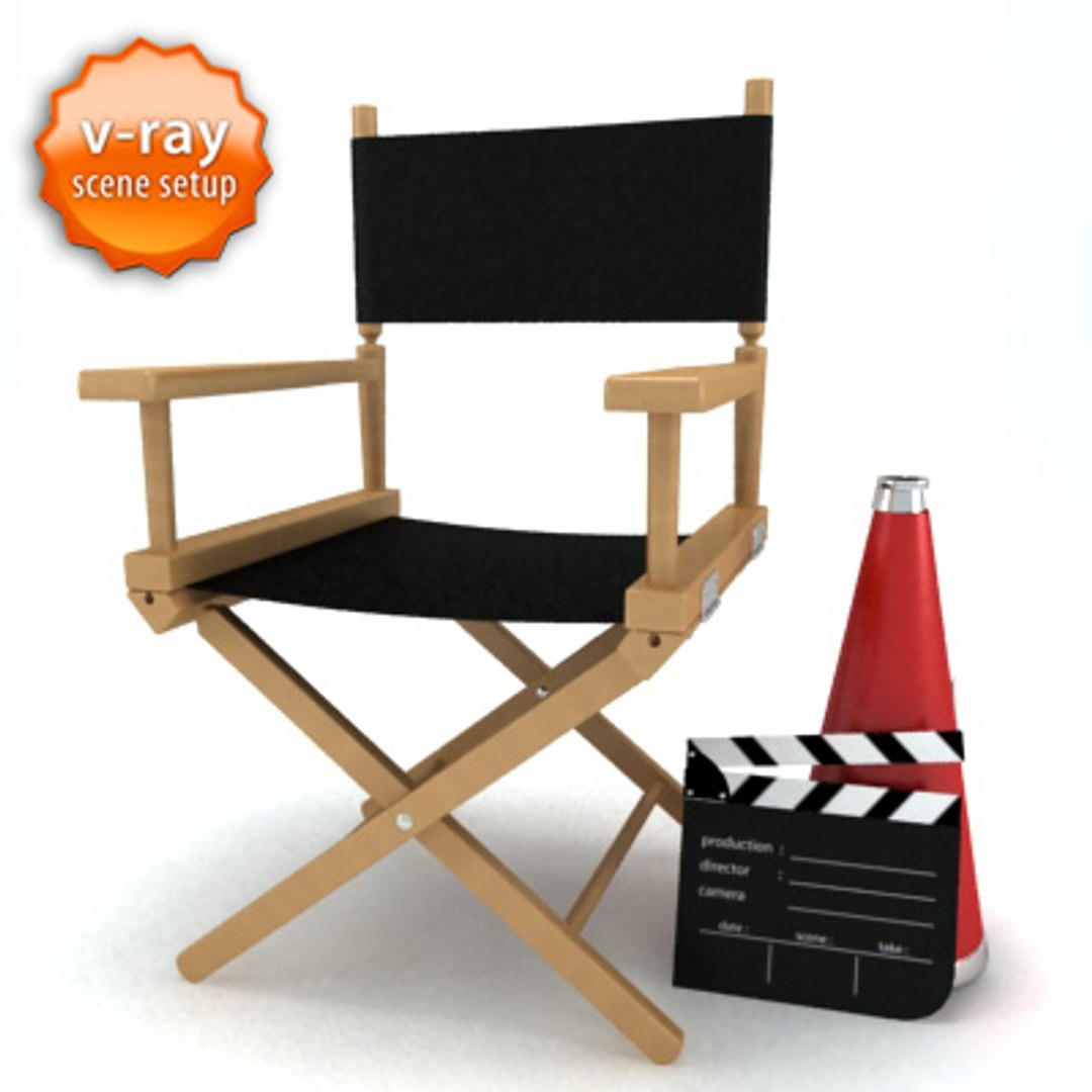 3D Director Chair Model - TurboSquid 486578