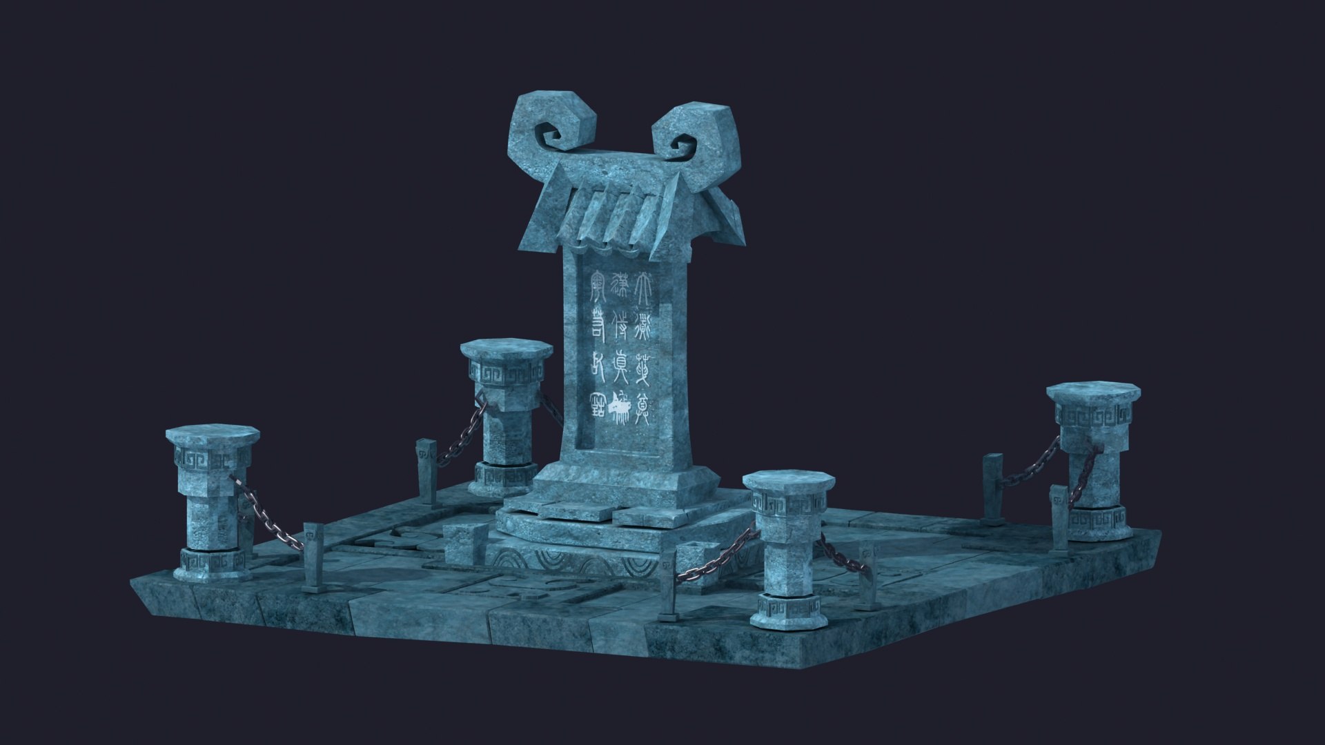 3D tomb tombstone skull bone cemetery dead headstone model - TurboSquid ...