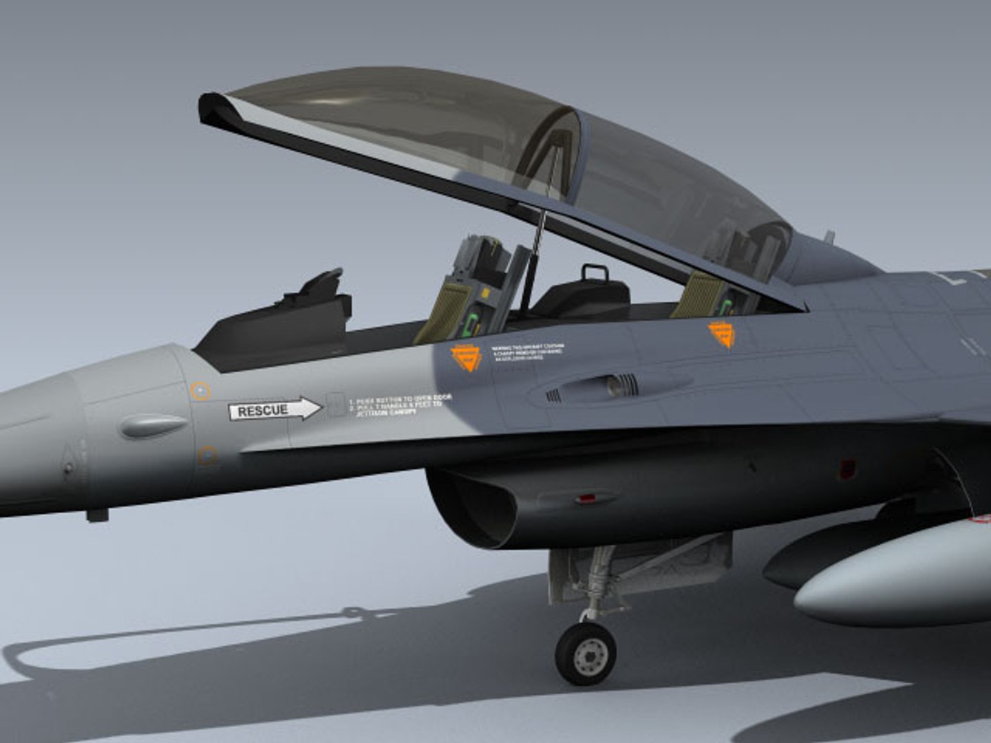 Usaf F-16b 13th Tfs 3ds
