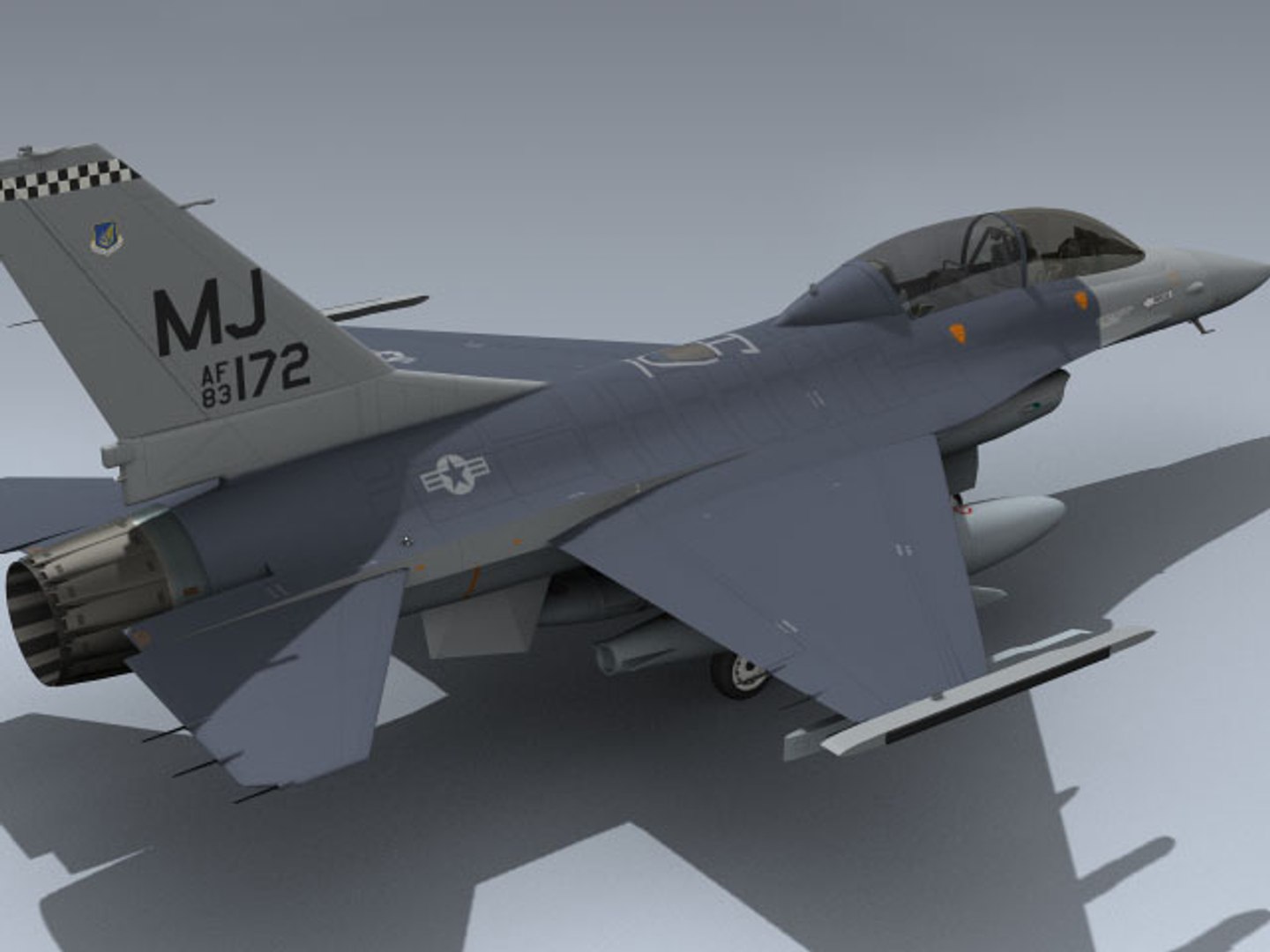 Usaf F-16b 13th Tfs 3ds