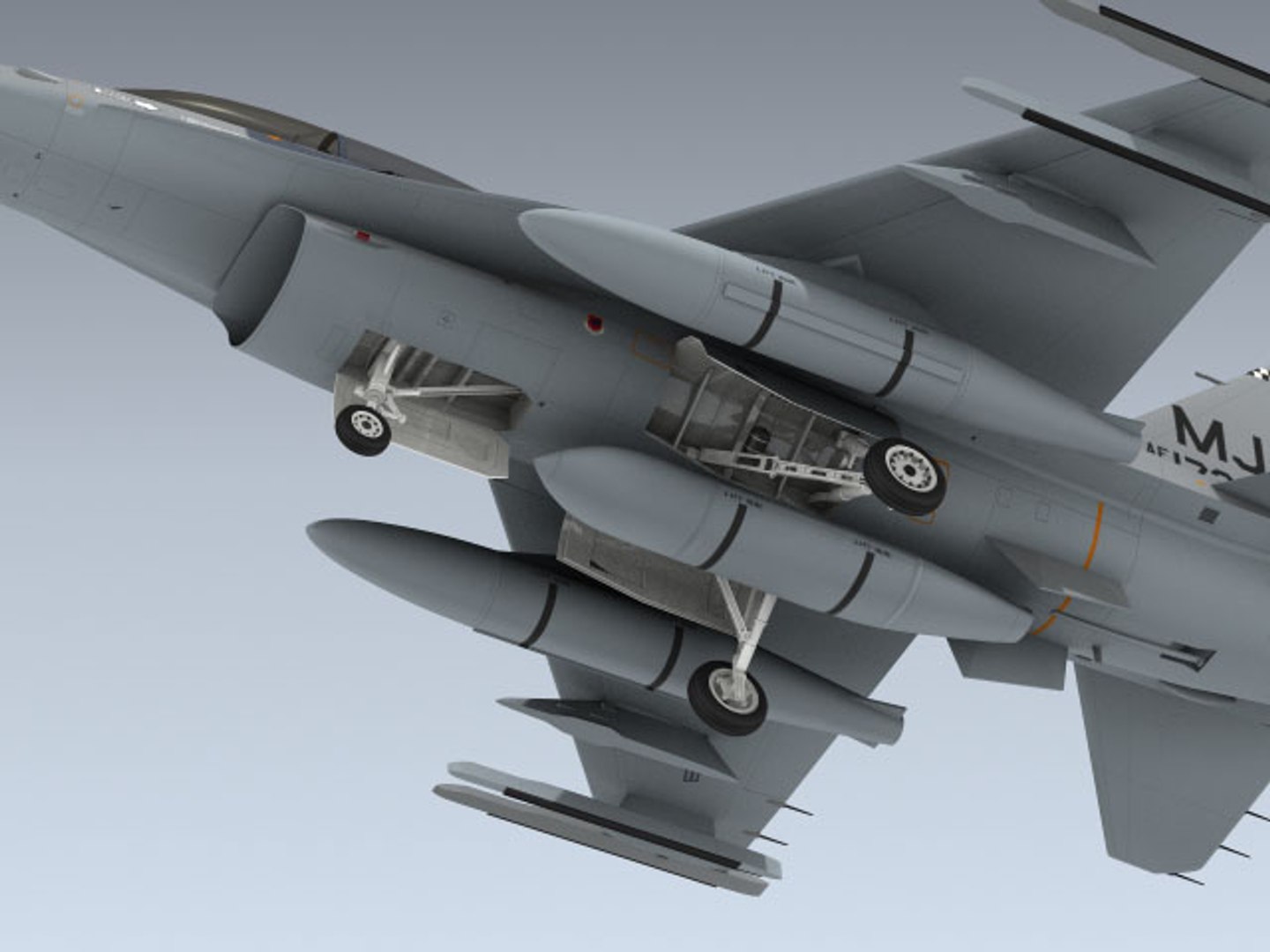 Usaf F-16b 13th Tfs 3ds