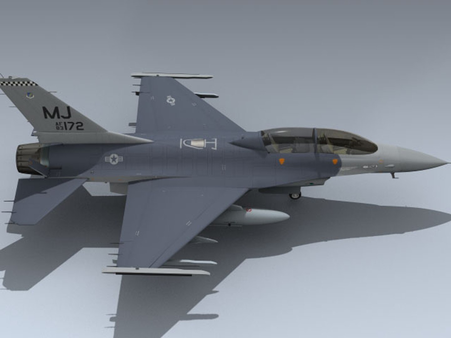 Usaf F-16b 13th Tfs 3ds