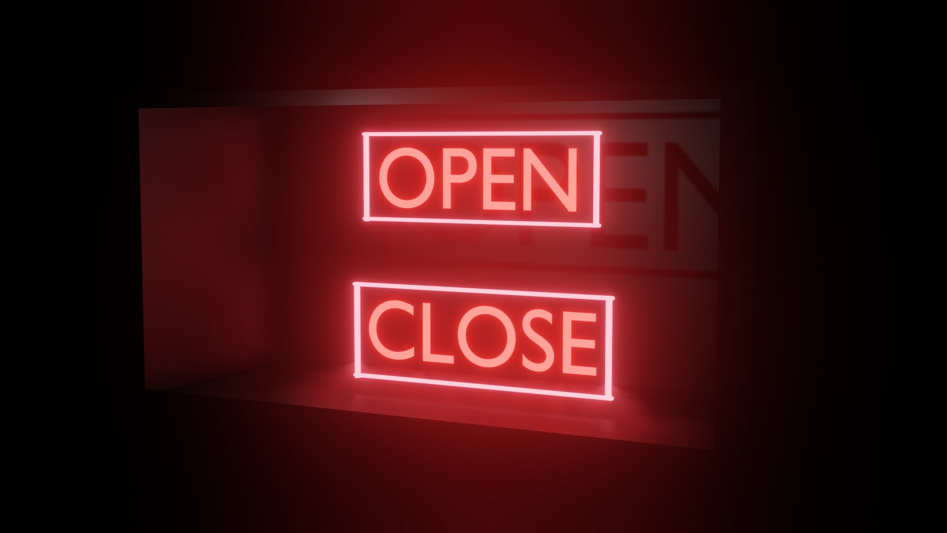 3D Led Sign Open Close - TurboSquid 1641346