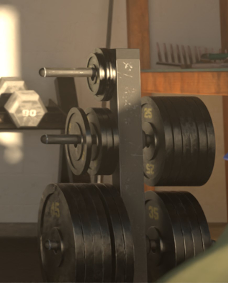 3D Barbell Weight Tree Model - TurboSquid 2177690