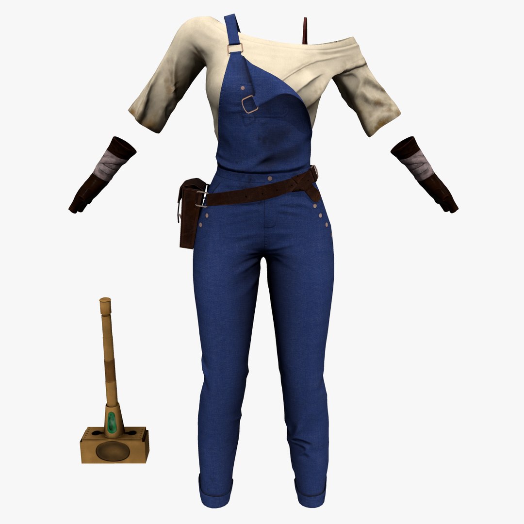 3D Builders Girl Outfit - TurboSquid 1884536