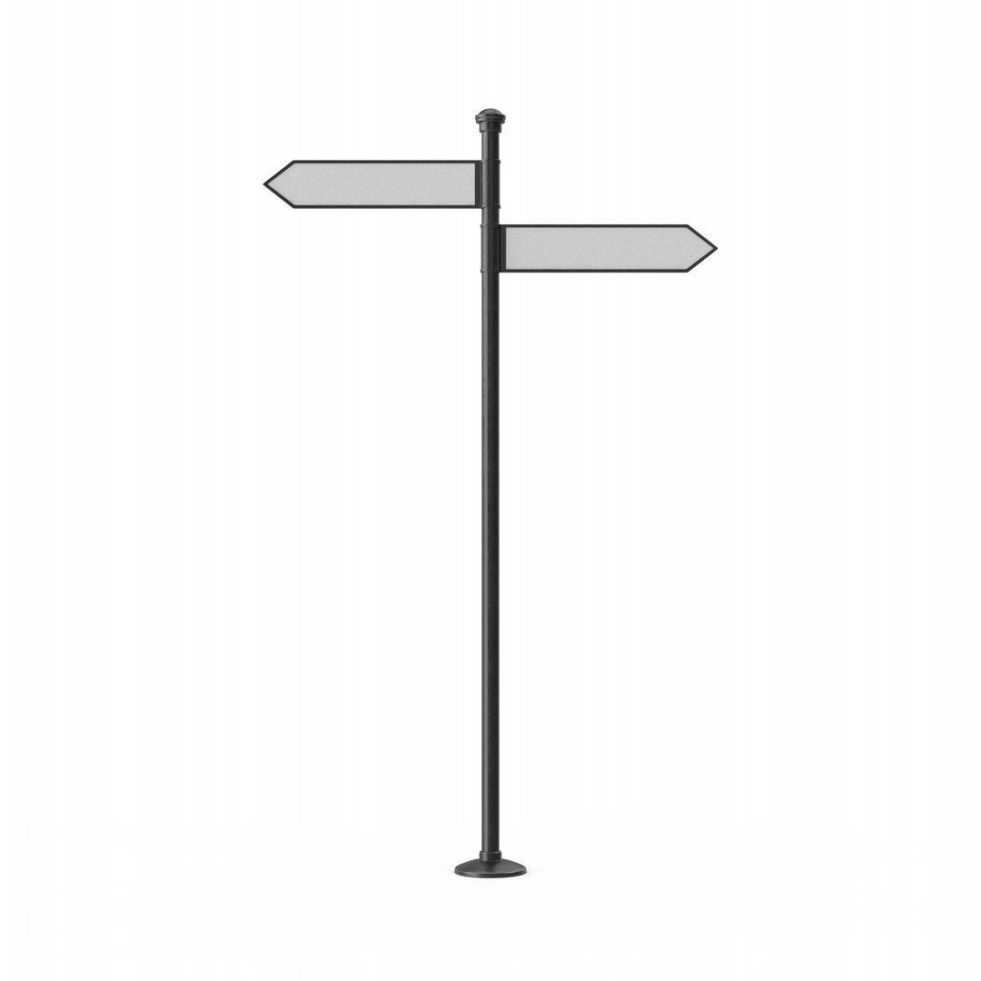 Crossroad Signpost 3D - TurboSquid 1952456