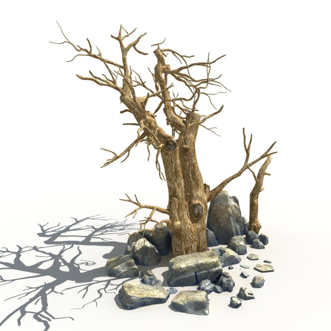 scary tree dry 3d max