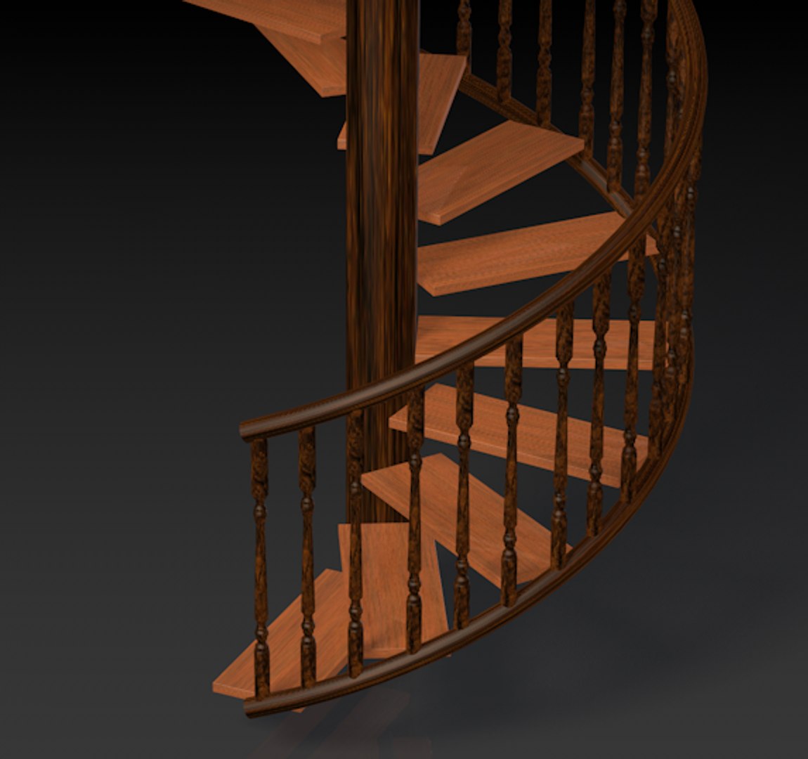 3d spiral staircase house building