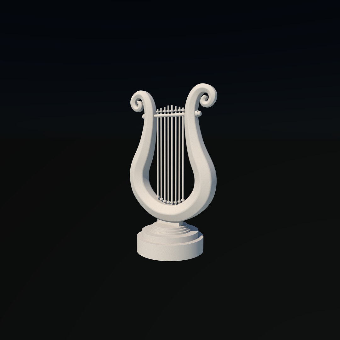 Golden Lyre 3D Model 3D - TurboSquid 2339343