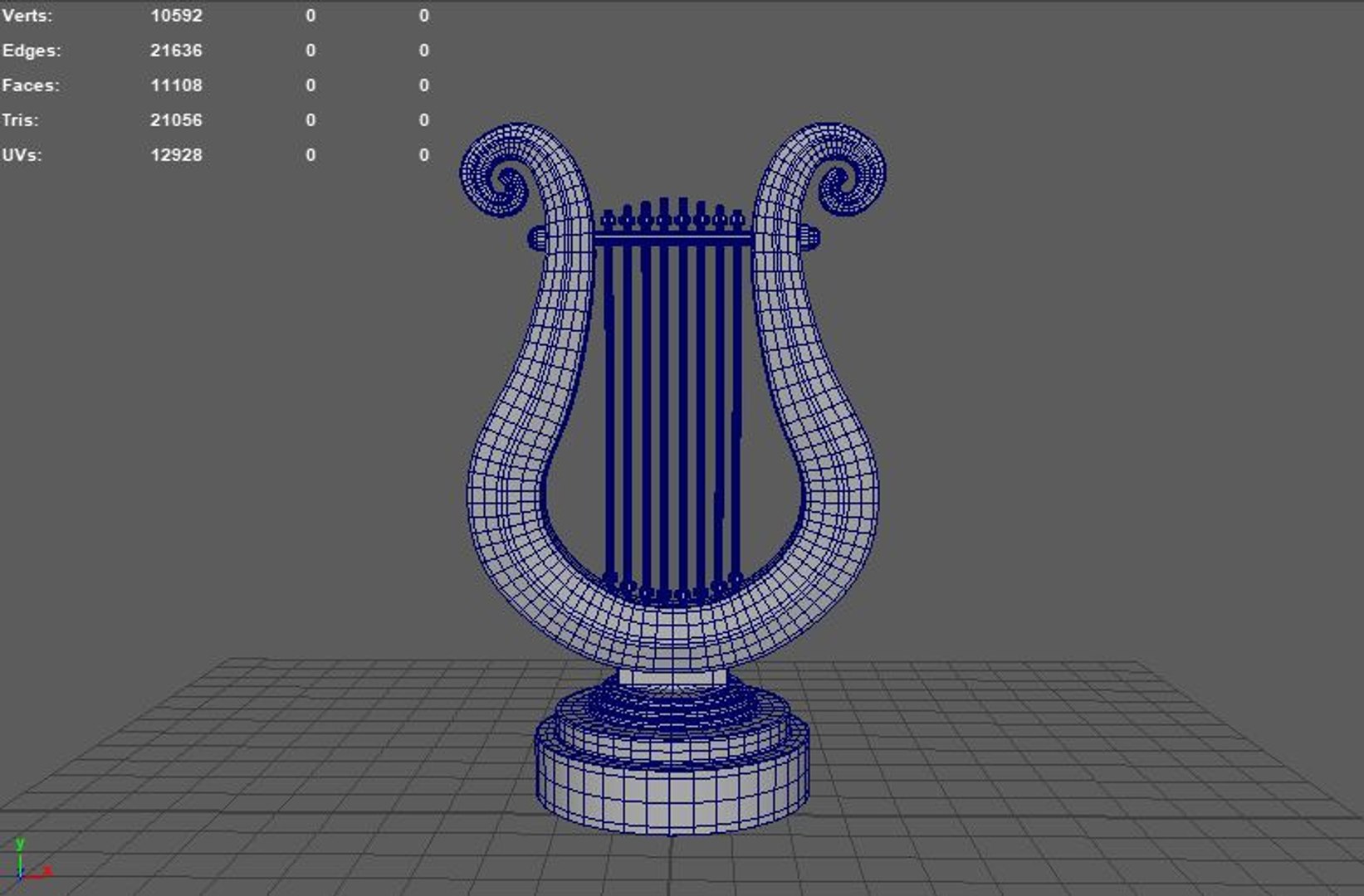 Golden Lyre 3D Model 3D - TurboSquid 2339343