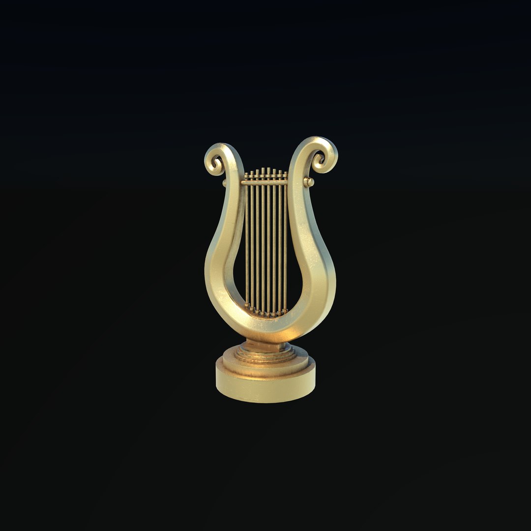 Golden Lyre 3D Model 3D - TurboSquid 2339343