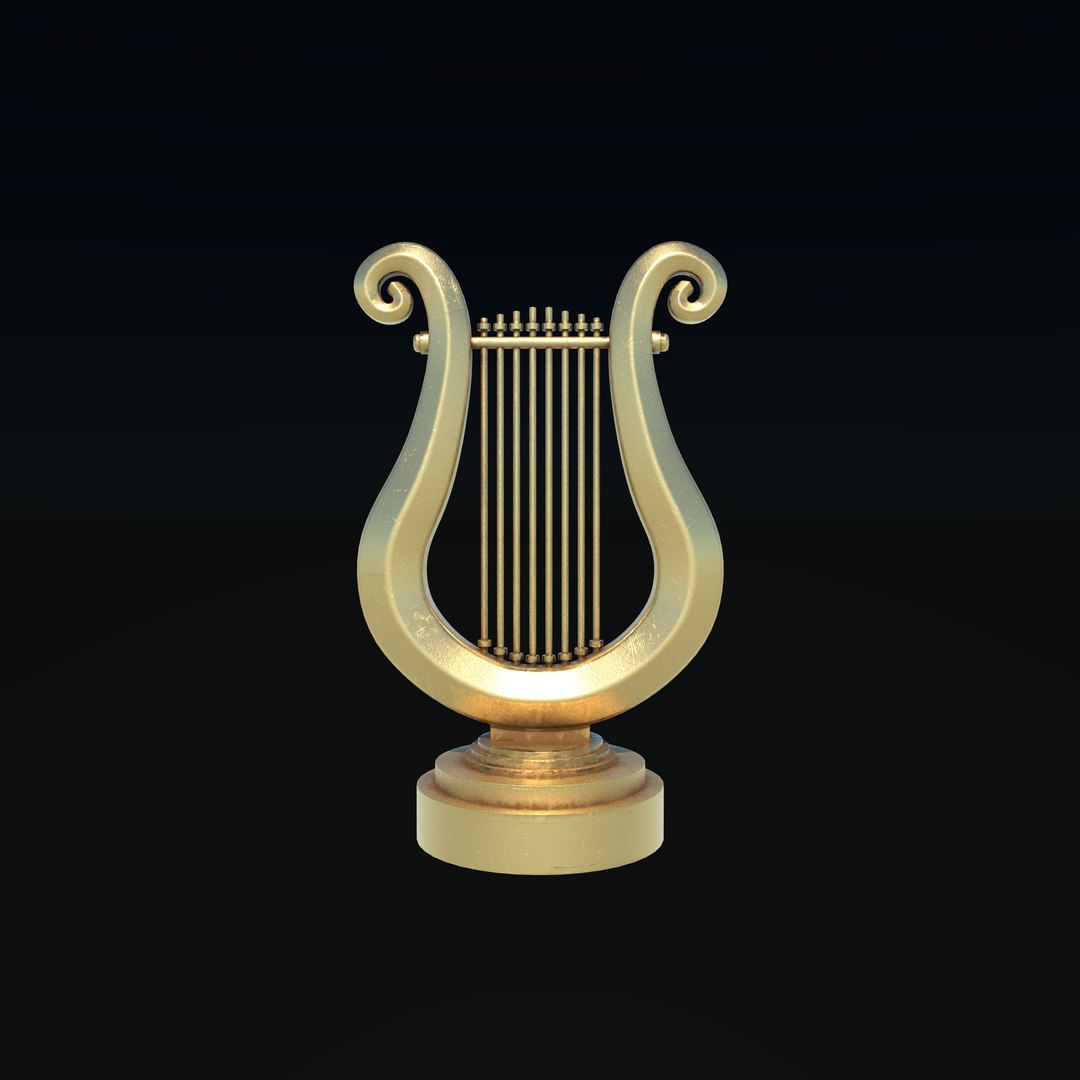 Golden Lyre 3D Model 3D - TurboSquid 2339343