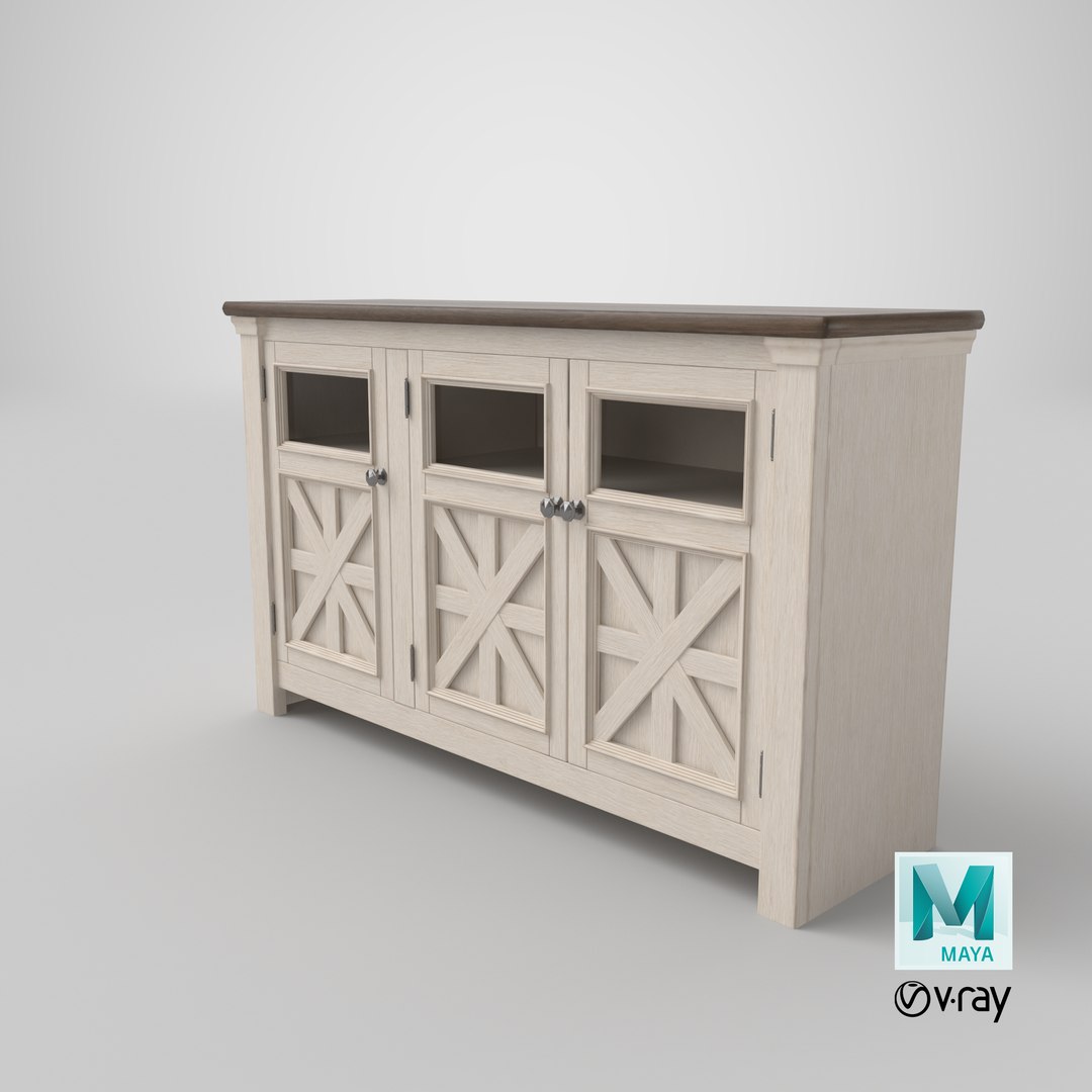 3D Tv Stand - 3 Doors Model - TurboSquid 2013360