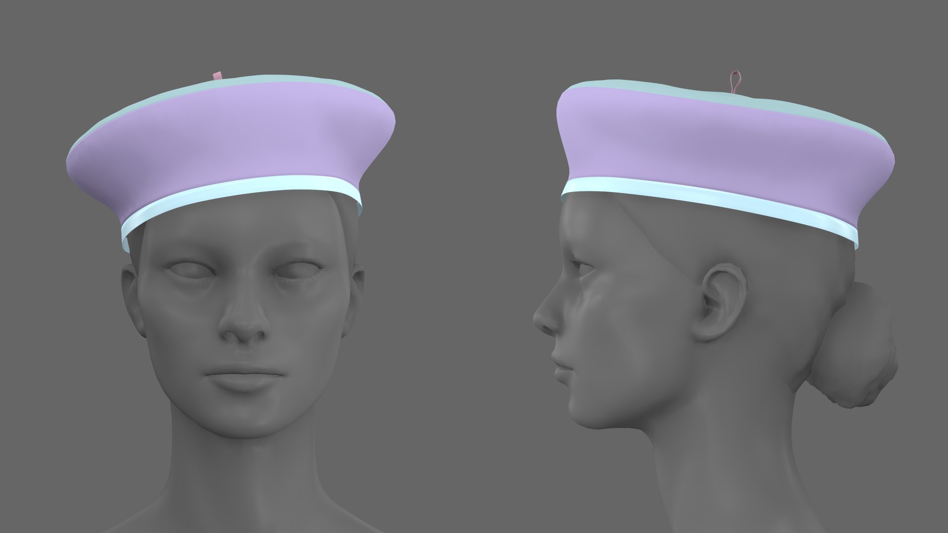 3D LEATHER BERET Fv2 Zprj Obj Fbx Highpoly - TurboSquid 2321017