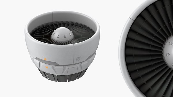 Cinema 4D用にリグされた推進ジェットローターホワイトアニメーション3Dモデル - TurboSquid 2458423