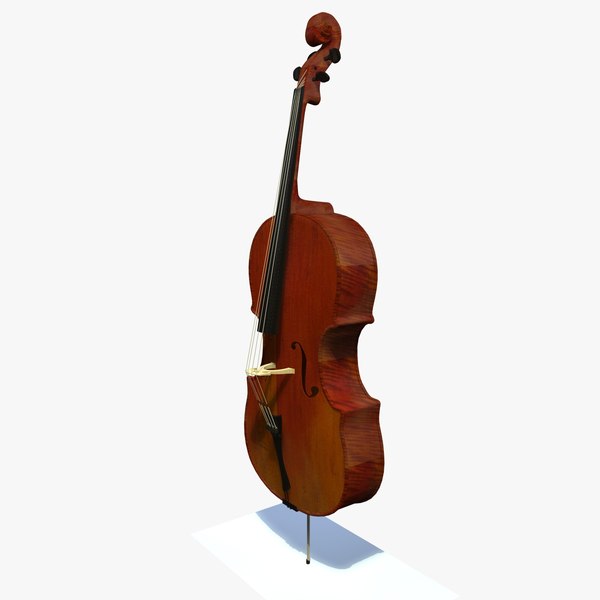matt cello musical instrument 3d model