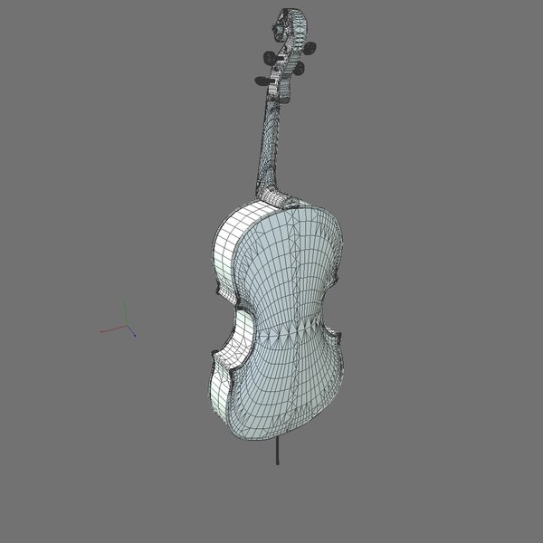 matt cello musical instrument 3d model
