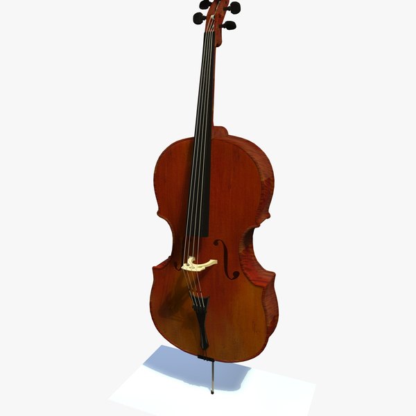 matt cello musical instrument 3d model