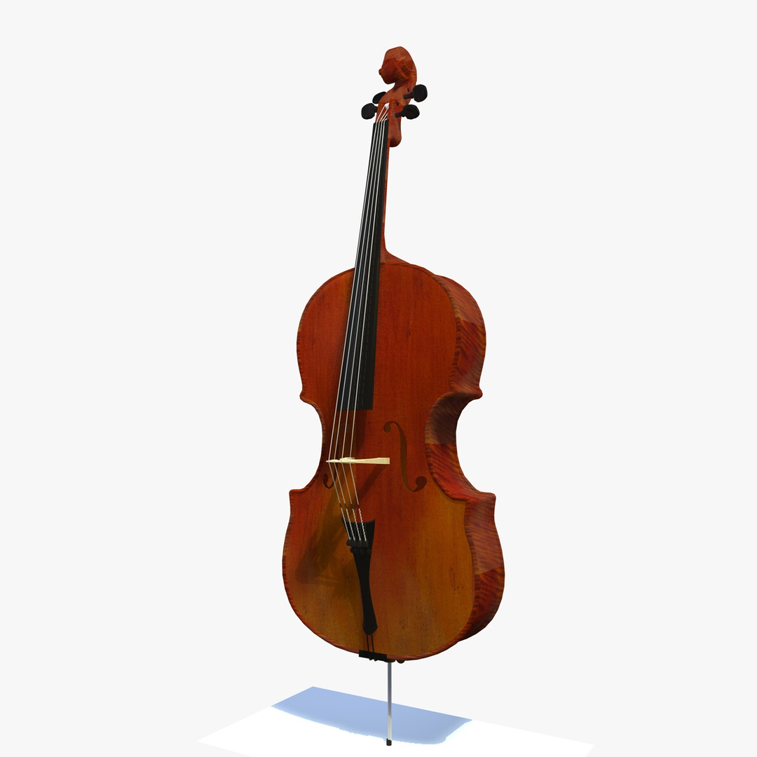 Matt Cello Musical Instrument 3d Model