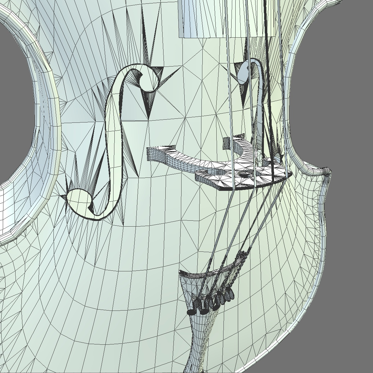 matt cello musical instrument 3d model