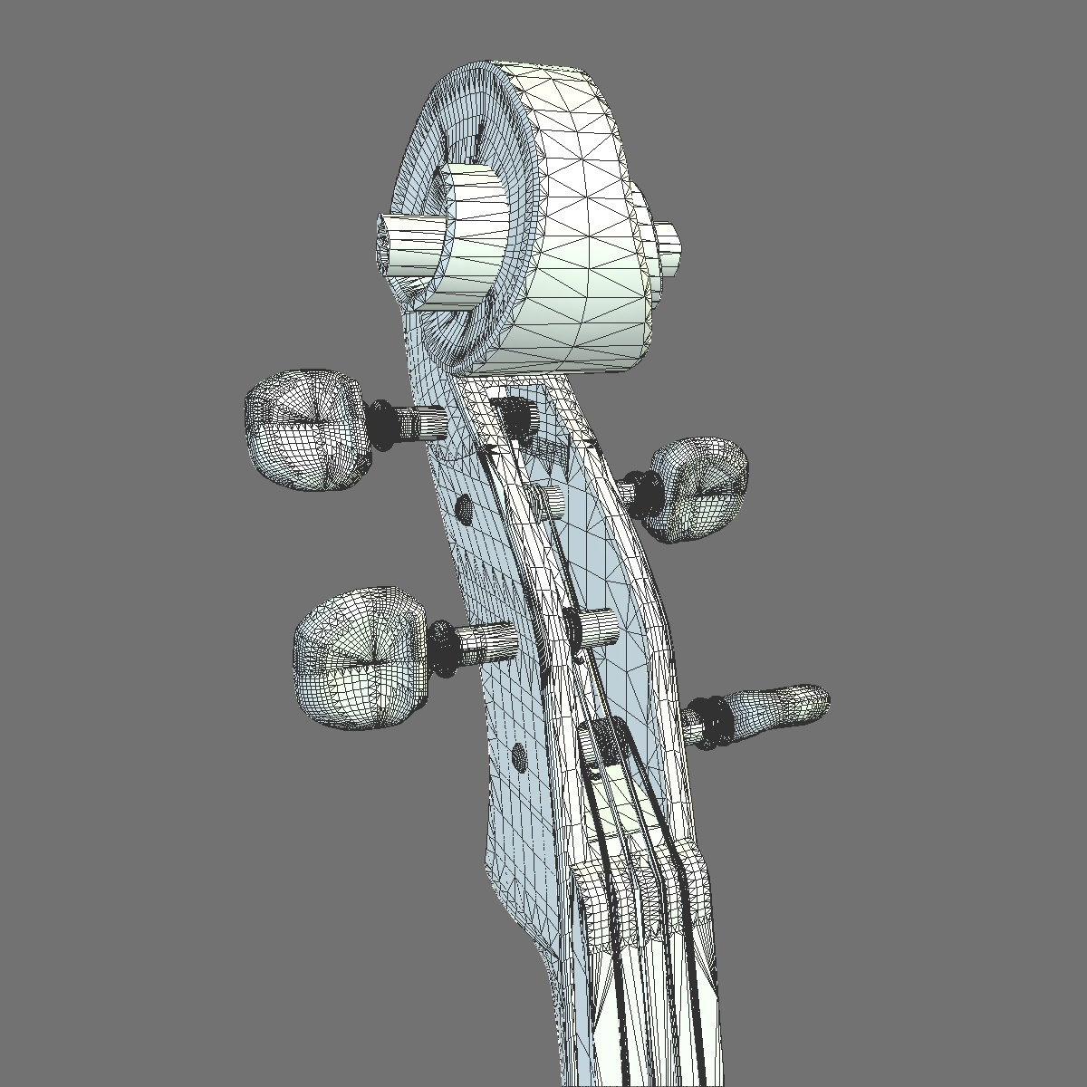 matt cello musical instrument 3d model