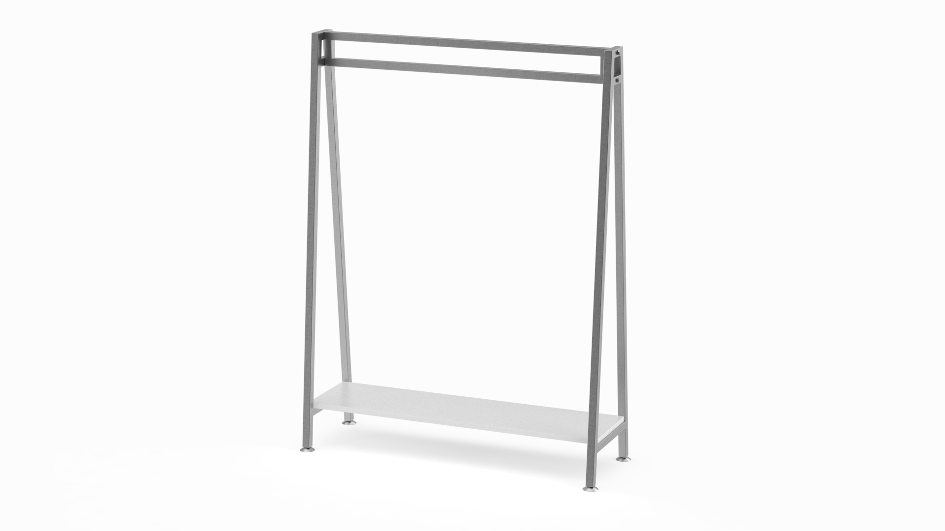 Silver Cloth Coat Rack Model - TurboSquid 2247556