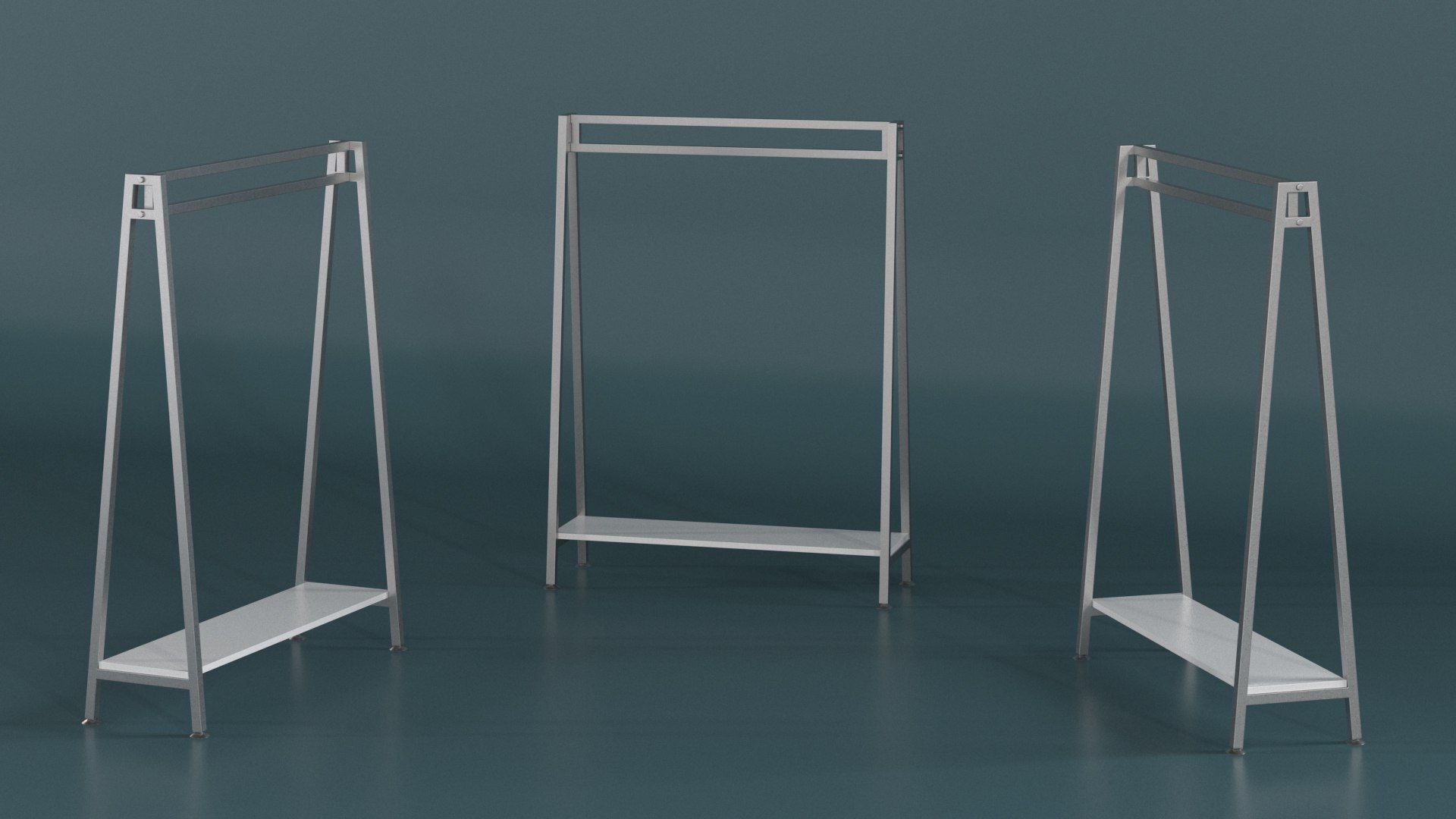 Silver Cloth Coat Rack Model - TurboSquid 2247556