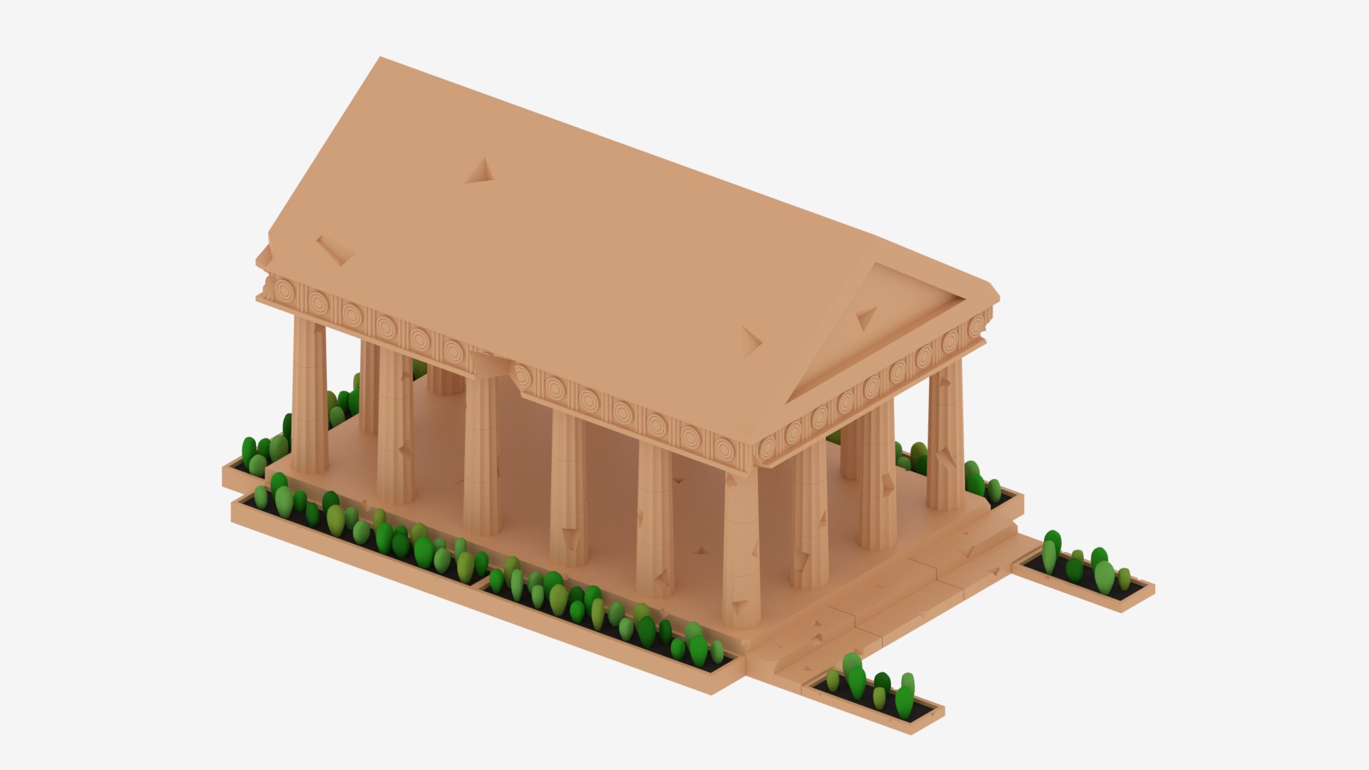 3D Greek Temple Parthenon Model - TurboSquid 1706152