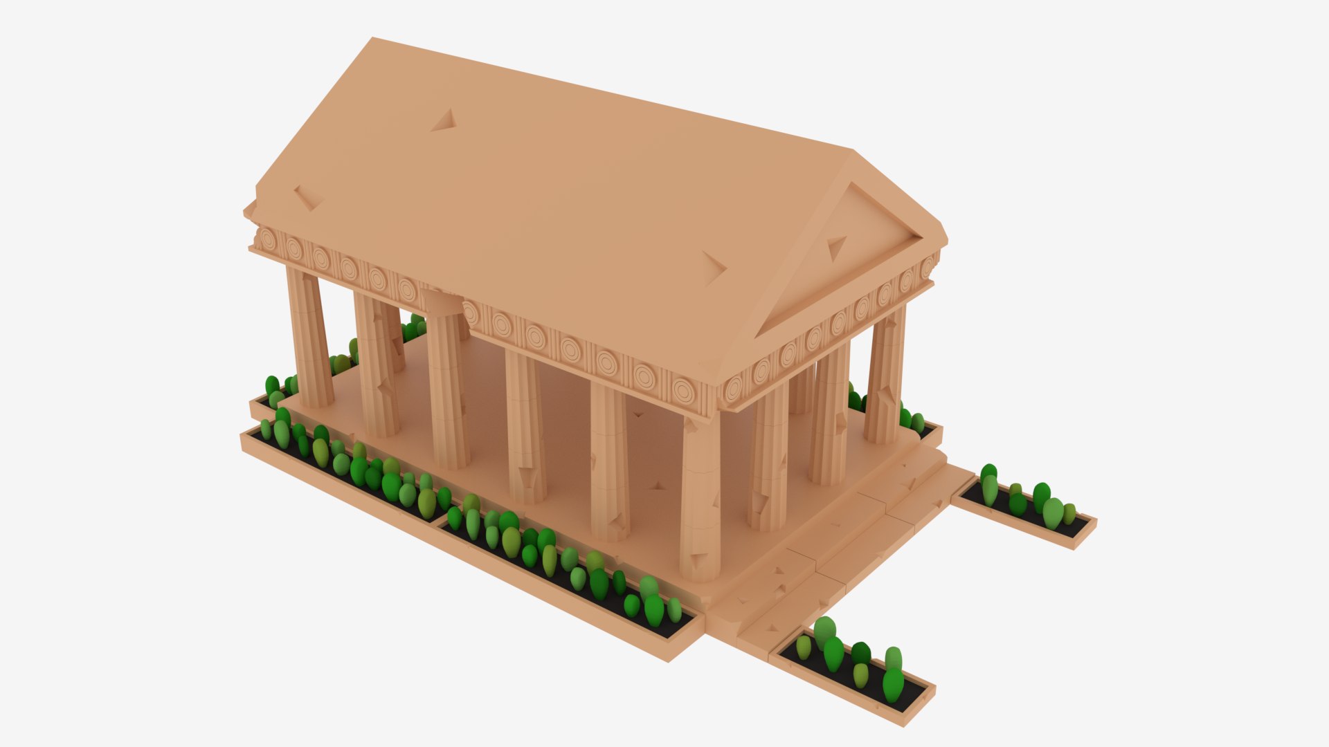 3D Greek Temple Parthenon Model - TurboSquid 1706152