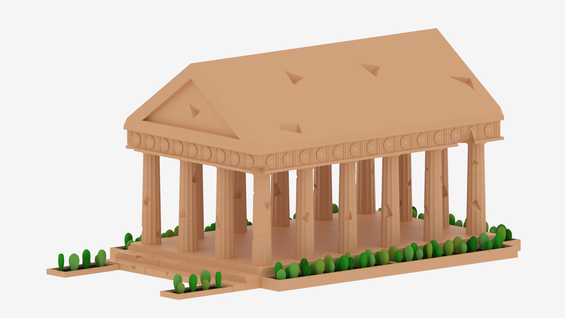 3D Greek Temple Parthenon Model - TurboSquid 1706152