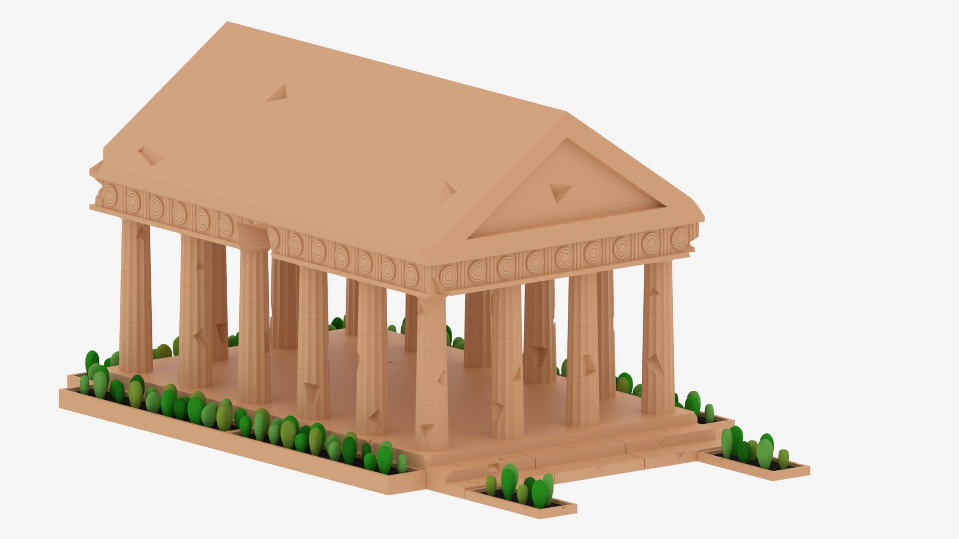 3D Greek Temple Parthenon Model - TurboSquid 1706152