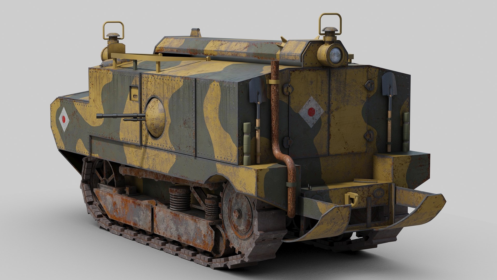 3D Model Ww1 Tank Schneider Ca1 - TurboSquid 1647643