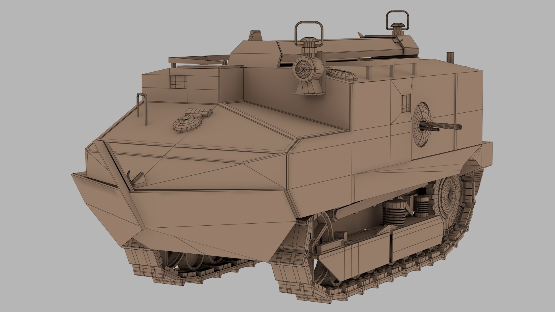 3D Model Ww1 Tank Schneider Ca1 - TurboSquid 1647643