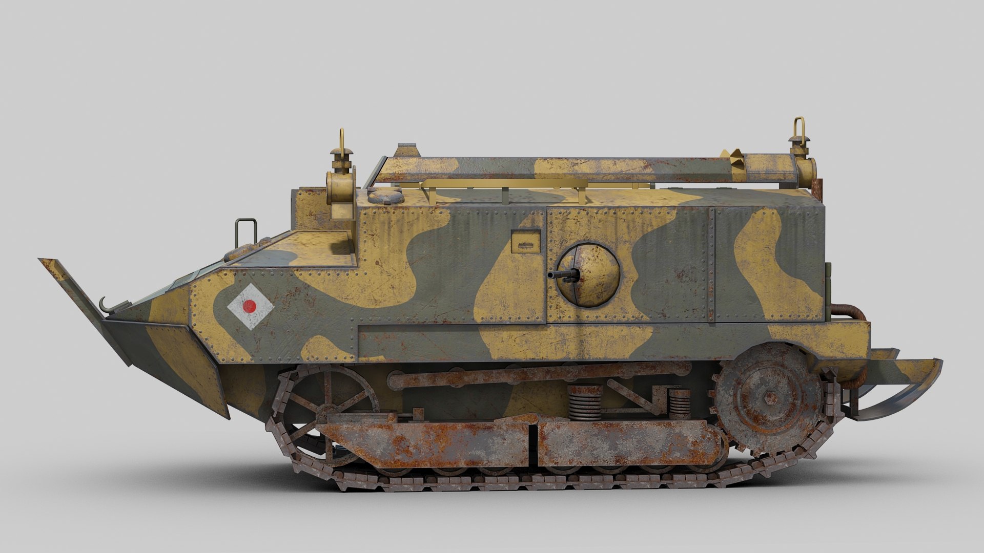 3D Model Ww1 Tank Schneider Ca1 - TurboSquid 1647643