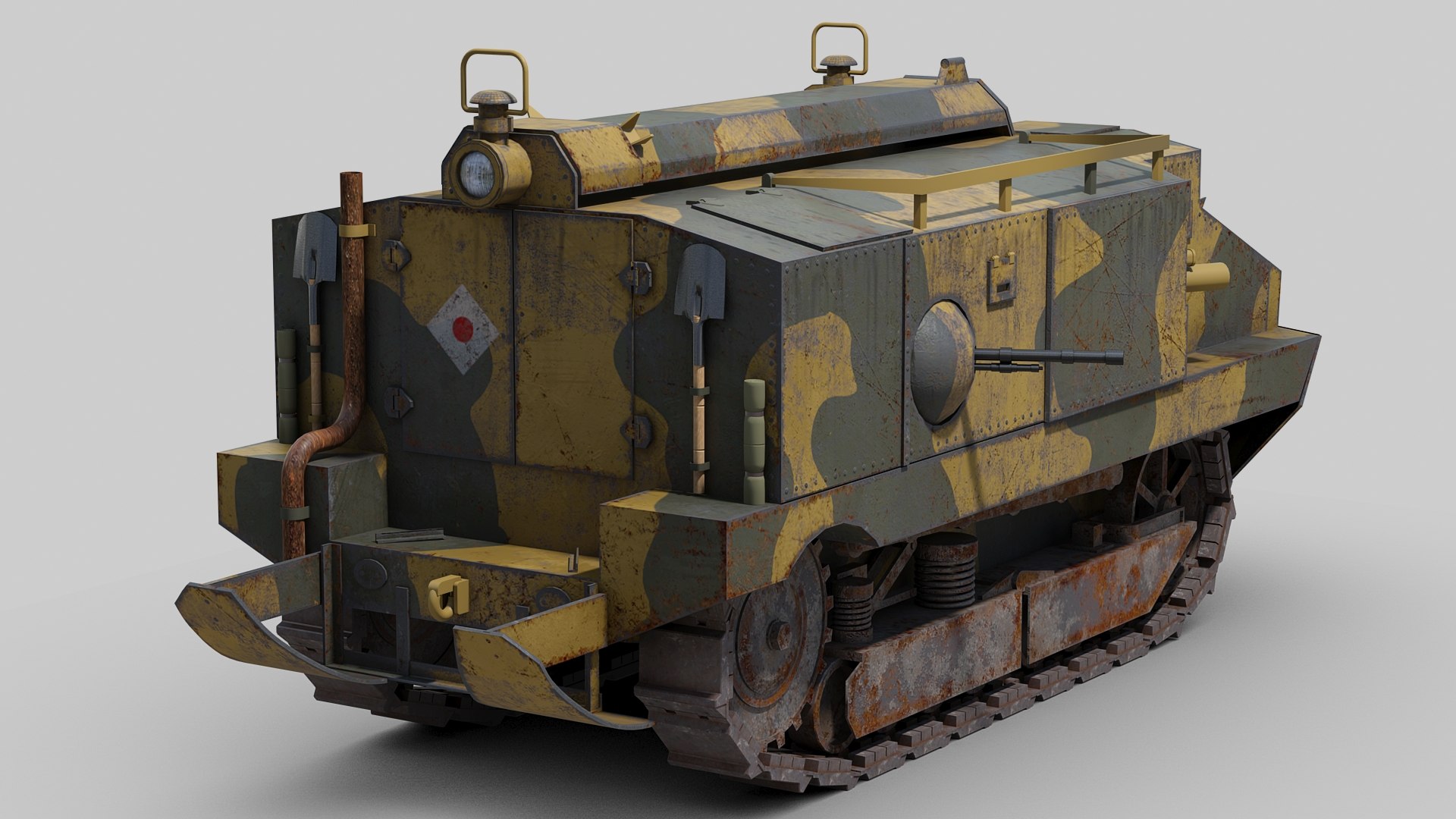 3D Model Ww1 Tank Schneider Ca1 - TurboSquid 1647643