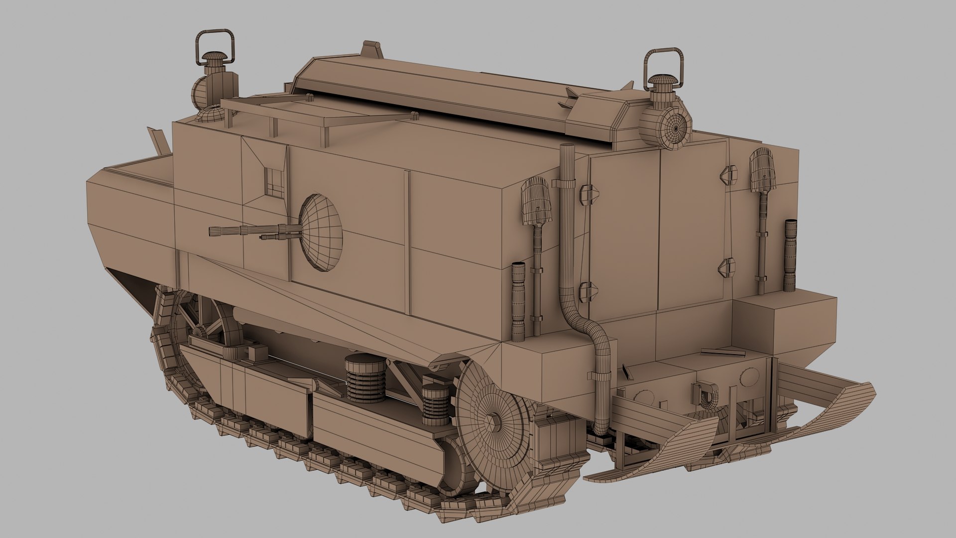 3D Model Ww1 Tank Schneider Ca1 - TurboSquid 1647643