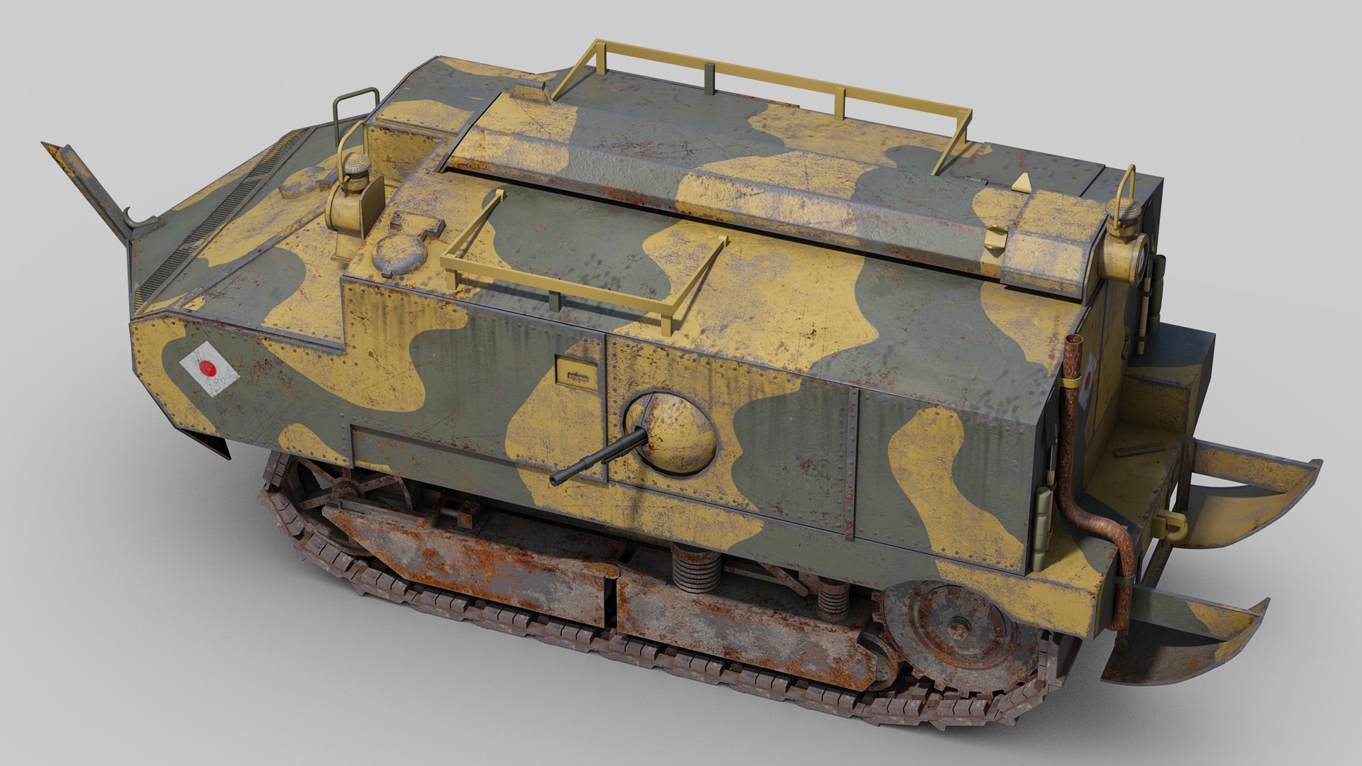 3D Model Ww1 Tank Schneider Ca1 - TurboSquid 1647643