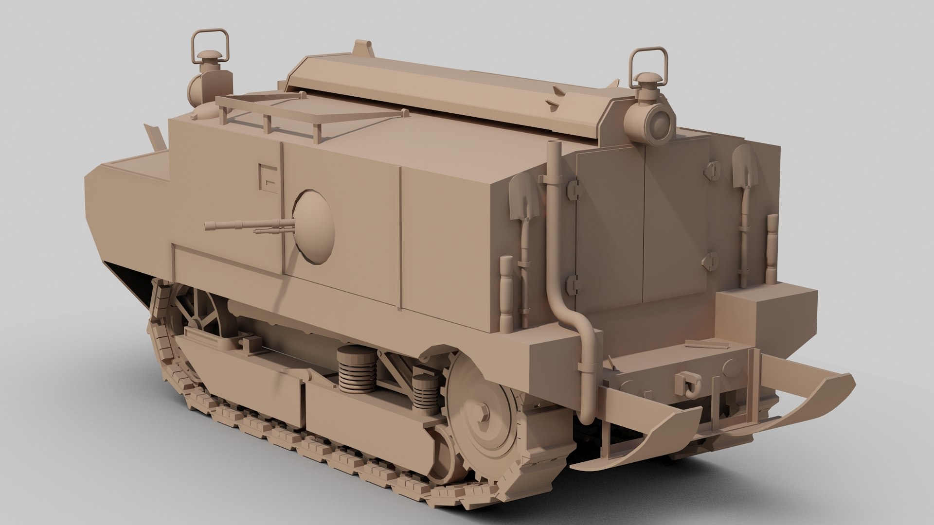 3D Model Ww1 Tank Schneider Ca1 - TurboSquid 1647643