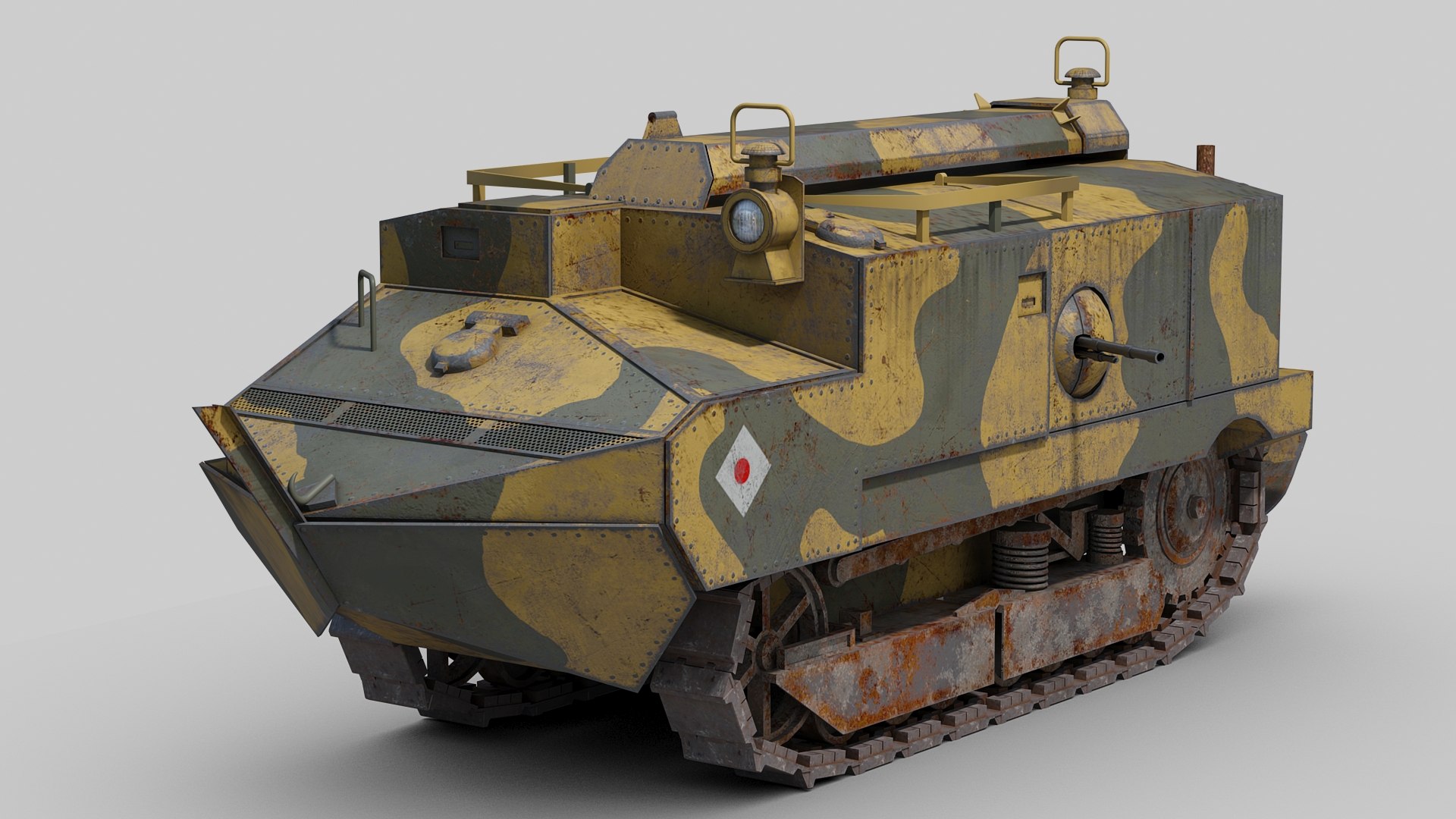 3D Model Ww1 Tank Schneider Ca1 - TurboSquid 1647643