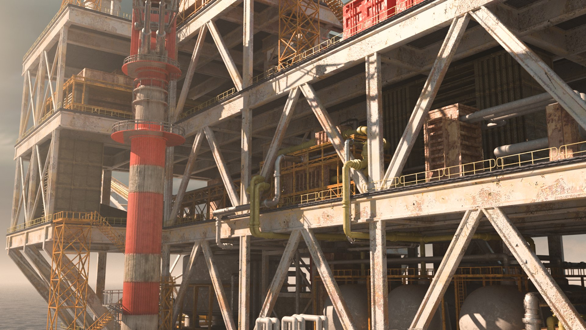 3D Oil Rig - TurboSquid 2186632