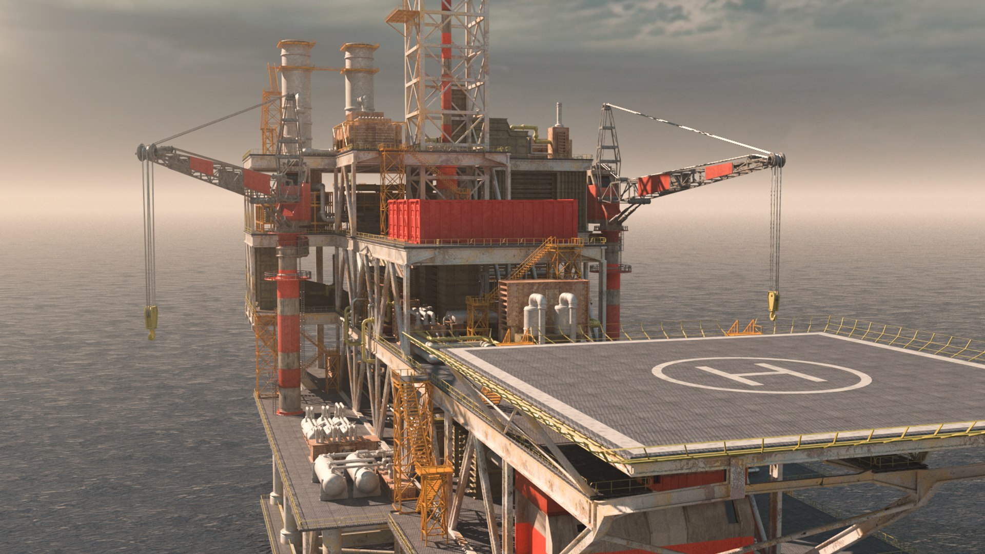 3D Oil Rig - TurboSquid 2186632