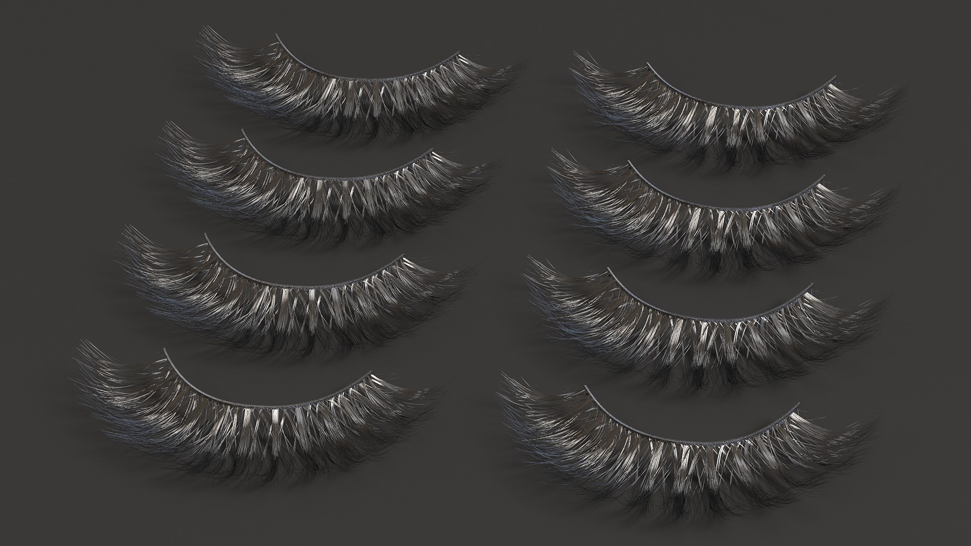 3D Naked Lashes False Eyelashes In Package Model - TurboSquid 2003120