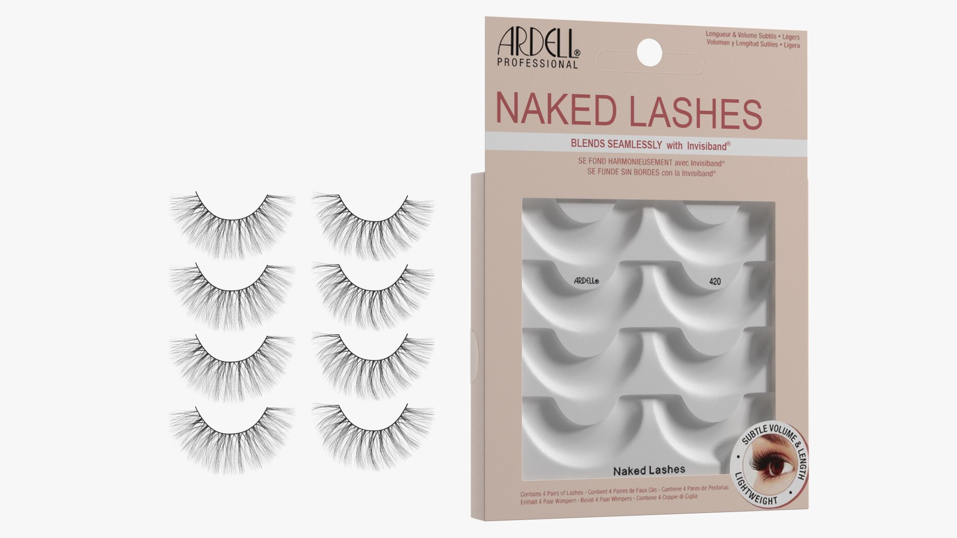 3D Naked Lashes False Eyelashes In Package Model - TurboSquid 2003120